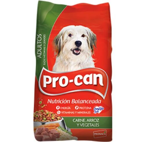 Pro-can Adulto Razas Med y Grandes Carne Arroz y Vegetales