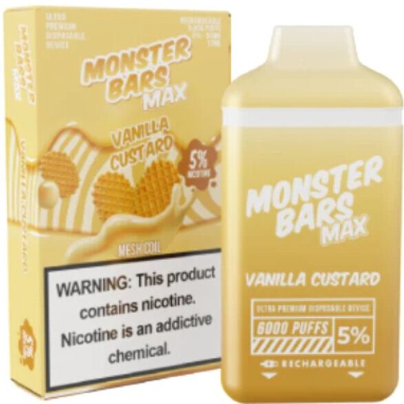 Monster Bars Max Vanilla Custard Vape